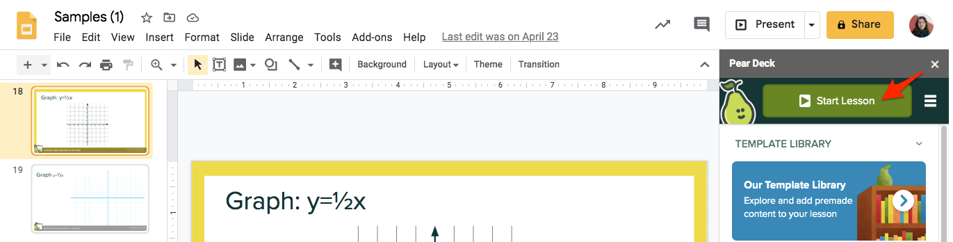 Present Google Slides Animations with the Pear Deck Power-Up
