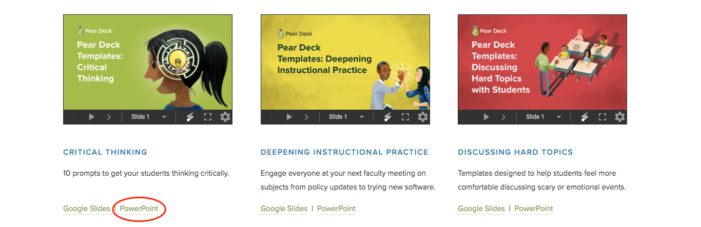 Add Premade Slide Templates to your Presentation